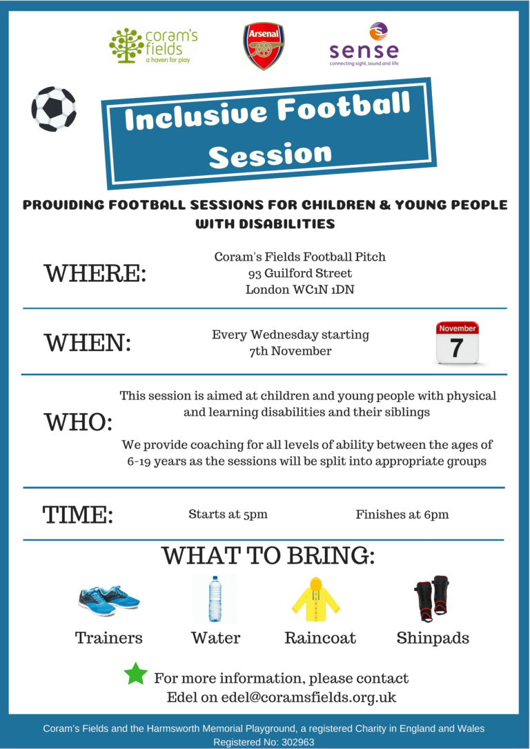 Inclusive Football Session at Coram's Fields - Coram's Fields